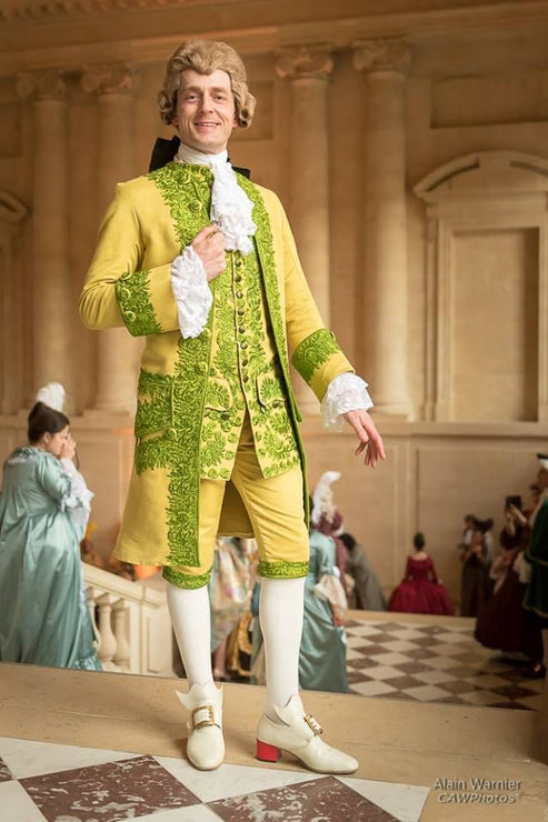 Men 3pc French Rococo Fashion 18th Century Suit Costume Hand Embroider ...